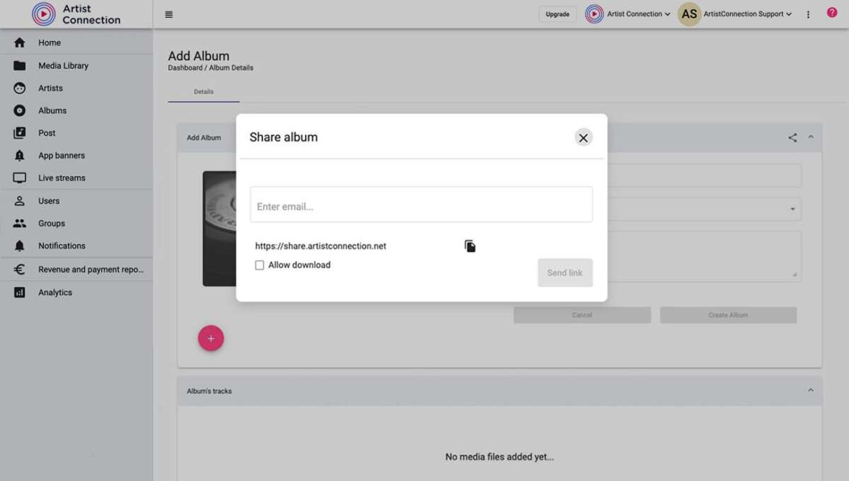 How to Direct Share From an Album – Artist Connection Help Center
