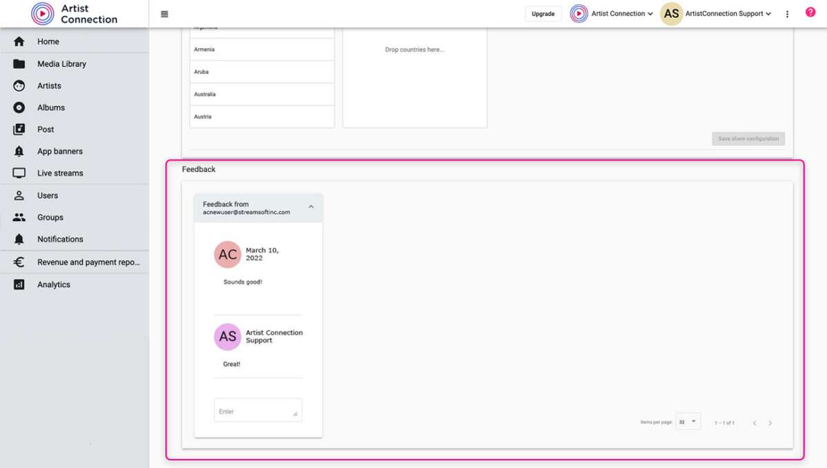 How to View and Respond to Feedback – Artist Connection Help Center